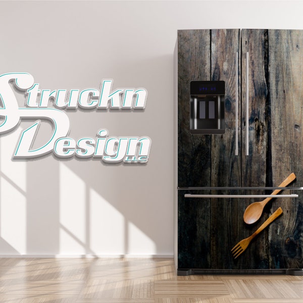 Wood Refrigerator Decal - Etsy