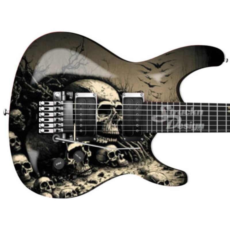 Skull Guitar Skin Wrap - Etsy