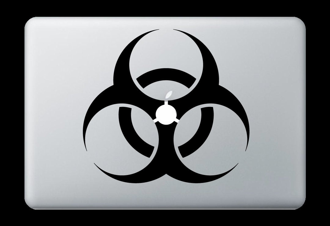 Biohazard Hazard Tattoo Tribal Computer Laptop Vinyl Decal Sticker USA ...