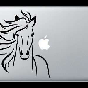 Horse Head Steed Face USA Car Computer Laptop Vinyl Decal Sticker USA ...
