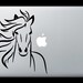 Horse Head Steed Face USA Car Computer Laptop Vinyl Decal Sticker USA ...