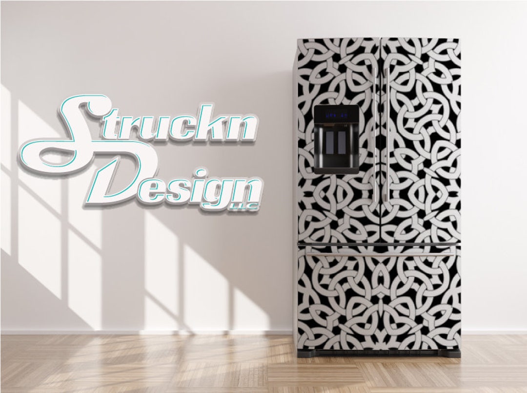 Celtic Pattern Knot Black White Shapes Curves Refrigerator Fridge ...