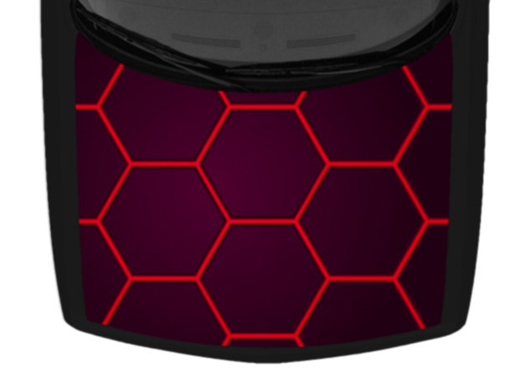Hexagon Mosaic Pattern Dark Red Design Black SUV Van Car - Etsy