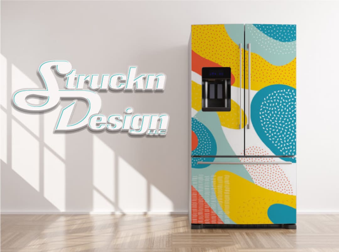 Shapes Abstract Pop Art Colorful Paint Splash Refrigerator Fridge ...