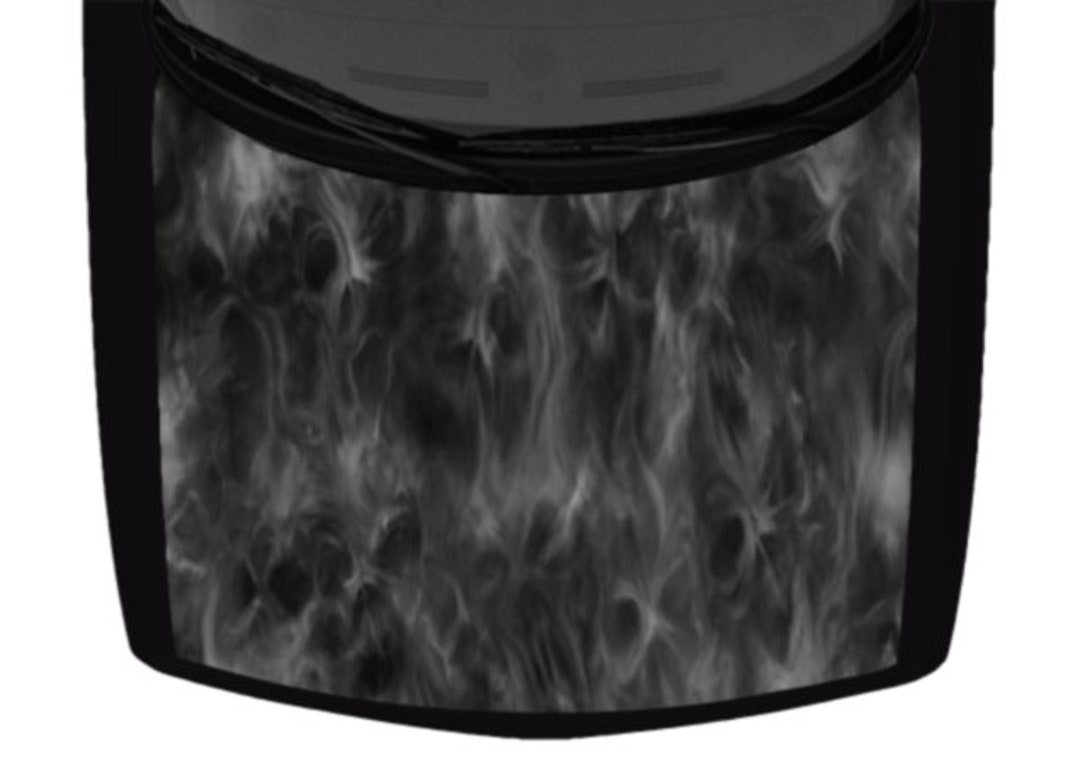 Ghost Skulls Flames Grayscale Abstract Pickup Car Truck Hood Wrap Vinyl ...