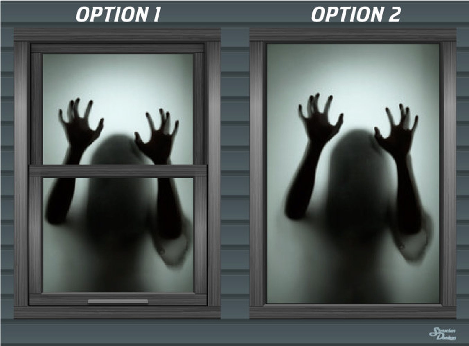 Frosted Glass Scary Woman Ghost Horror Window Backlit Wall Backdrop ...