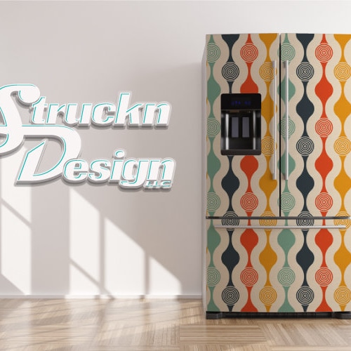 Fridge Wrap Vintage Botanical Retro Refrigerator Wrap Vinyl - Etsy