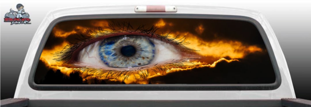 Eye Rear Window Decal Graphic Truck Perf Vinyl Perforated - Etsy