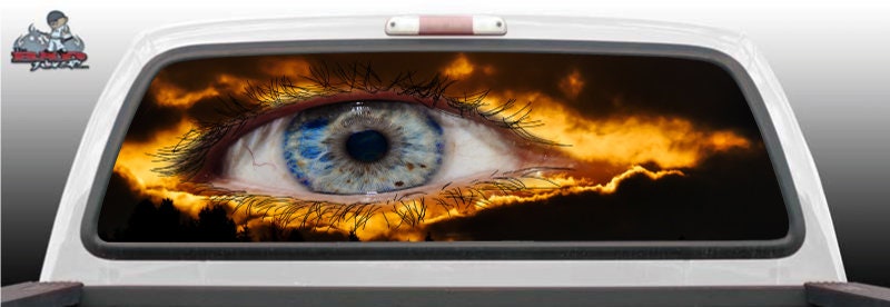 Eye Rear Window Decal Graphic Truck Perf Vinyl Perforated | Etsy