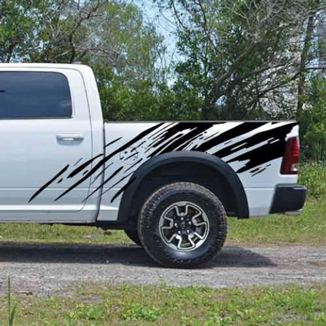 Van Splash Grunge Splatter Stripes Tribal Slick Ram Side Bed Pickup ...