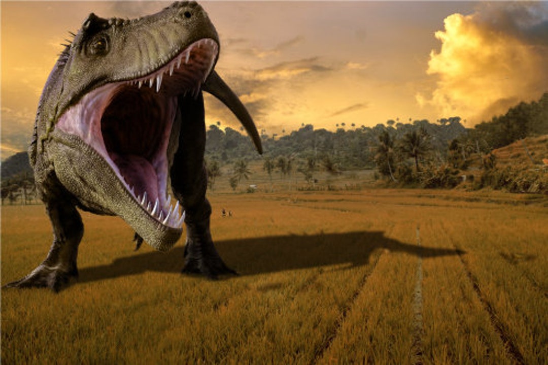 T-rex Mad Mouth Open Angry Dinosaur Poster Print Paper OR Wall Vinyl - Etsy