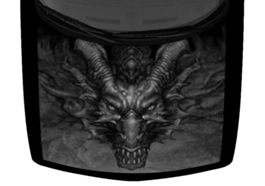 Dragon Face Snarling Kapuze Wickelwagen Lkw Auto Vinyl Grafik Aufkleber ...