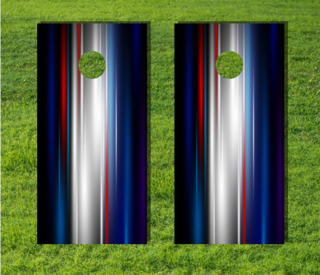 Abstract Red White Blue American USA Cornhole Corn Hole Board Game ...