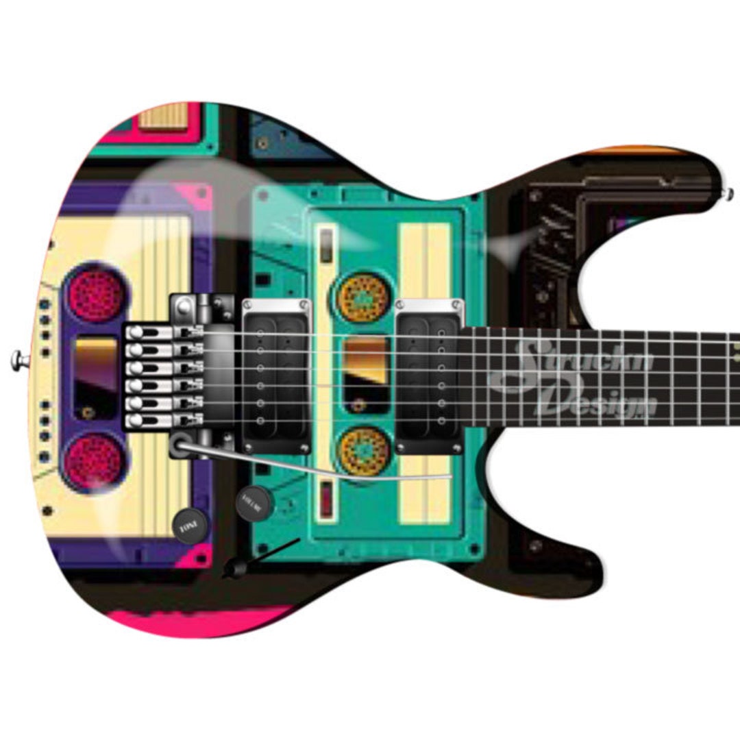 Relic Cassette Tape Recording Color Metal Bass Vinyl Guitar Wrap Skin ...