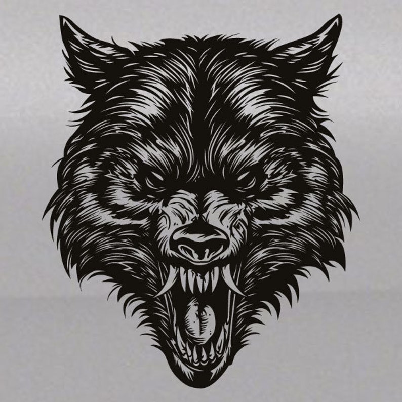 Wolf Werewolf Growling Teeth Window Bed SUV Hood Door Graphic - Etsy