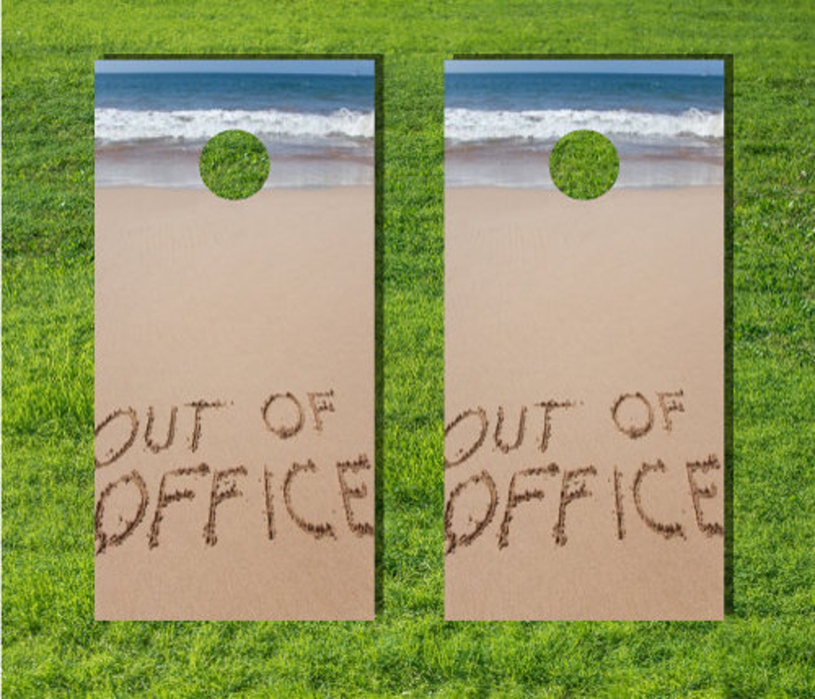 Sand Beach Writing Water Relax Ocean Out of Office Cornhole - Etsy