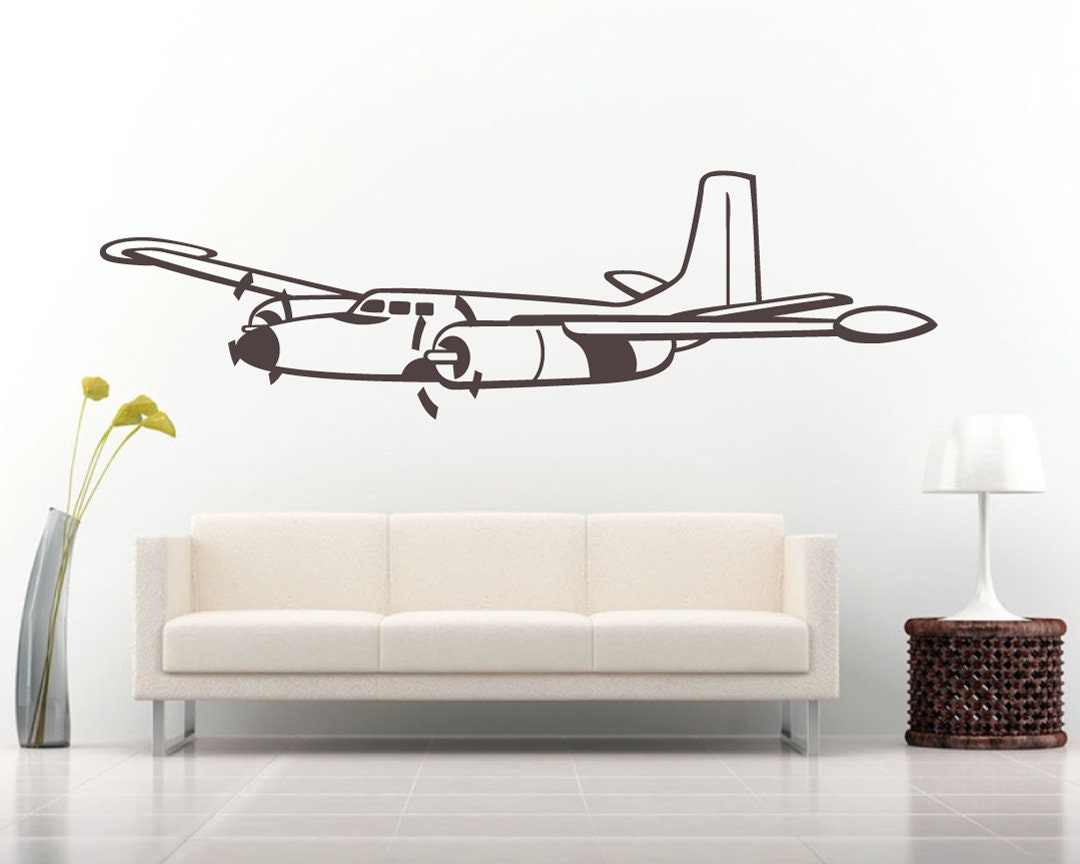 Airliner Airplane Vinyl Wall Decal Sticker Removable Graphic - Etsy