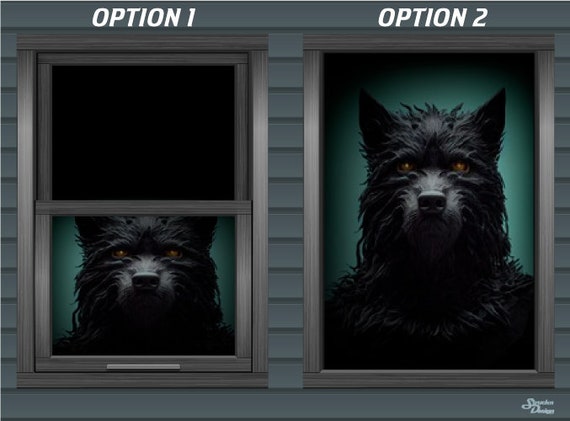 Dark Fierce Angry Werewolf Wolf Horror Window Backlit Wall - Etsy