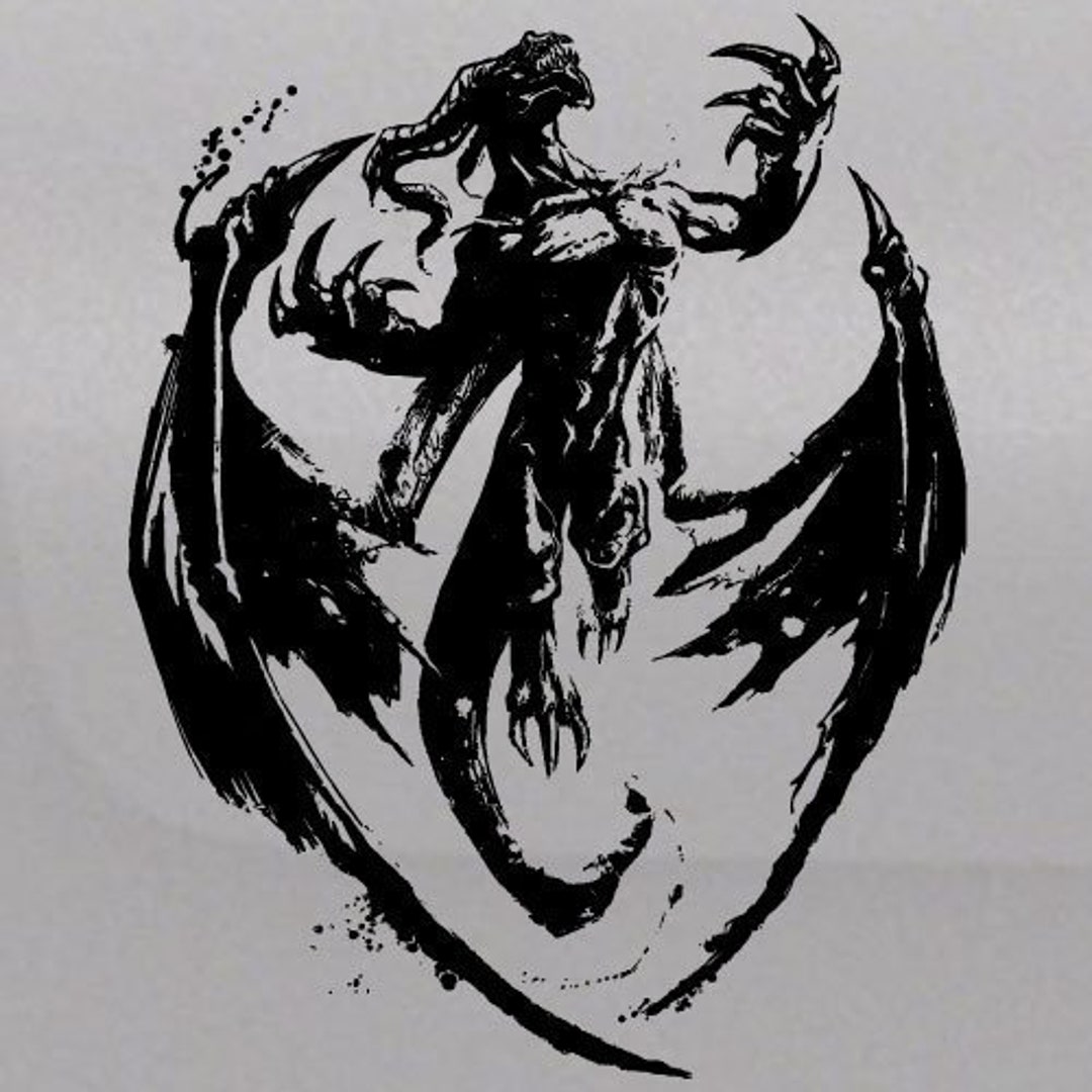 Winged Demon Devil Flames Window Bed SUV Hood Door Graphic Vinyl Decal ...