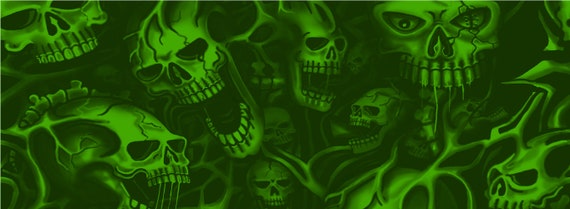 Green Flame Skull