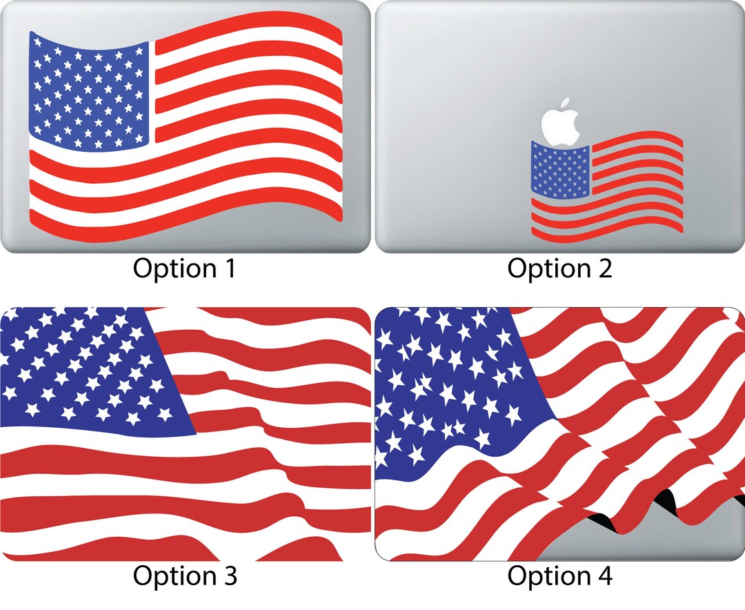 American Flag Laptop Design Vinyl Decal Sticker USA Skin Wrap Custom ...