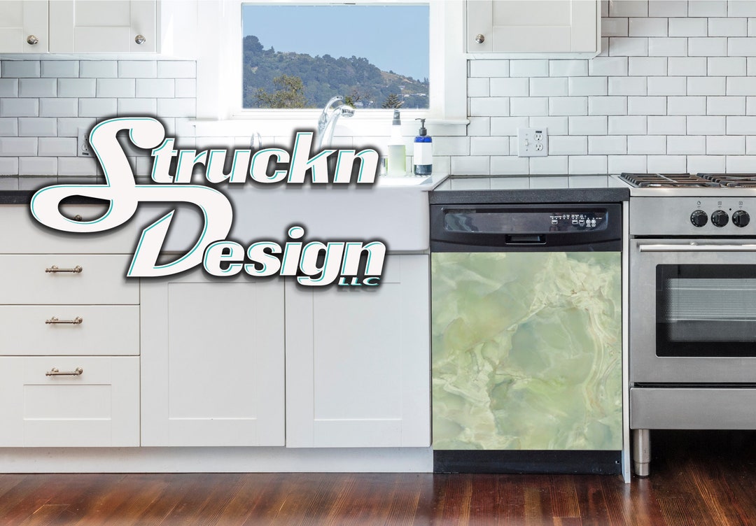 Cracked Green Mineral Marble Rock Limestone Dishwasher Wrap Dishes ...