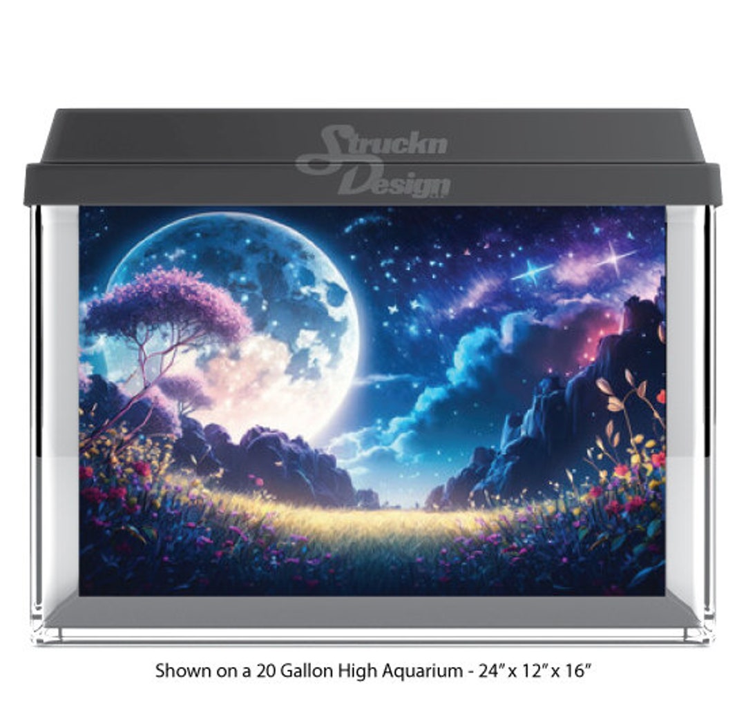Colorful Bright Night Sky Starry Glowing Fields 10mil Polyester Fish ...
