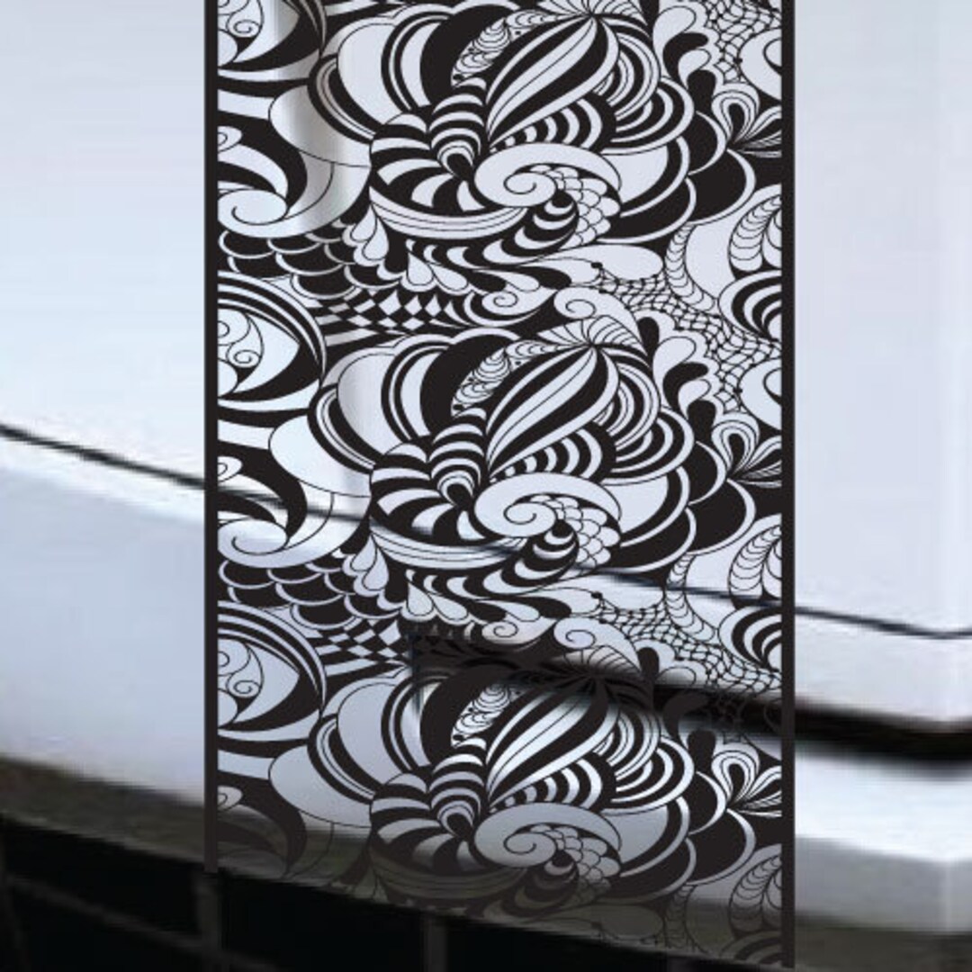 Sharpie Art Henna Seamless Detailed Dual Stripes Vinyl Decal Hood ...