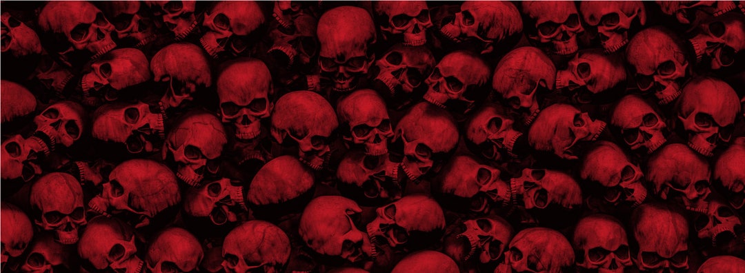 Dark Red 3D Skulls Pile Tattoo Abstract Car Motorcycle Graphic Wrap ...