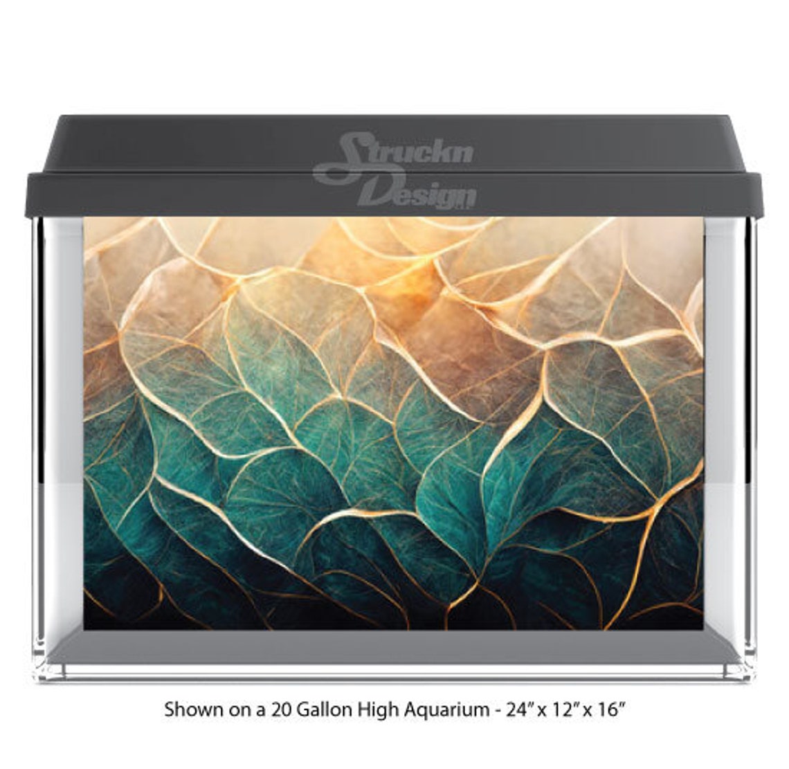 Gold Lined Glass Stone Red Blue Water Underwater 10mil - Etsy