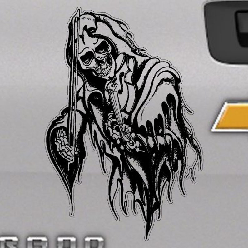 Reaper Playing Violin Skull Window Bed Window Bed SUV Hood - Etsy