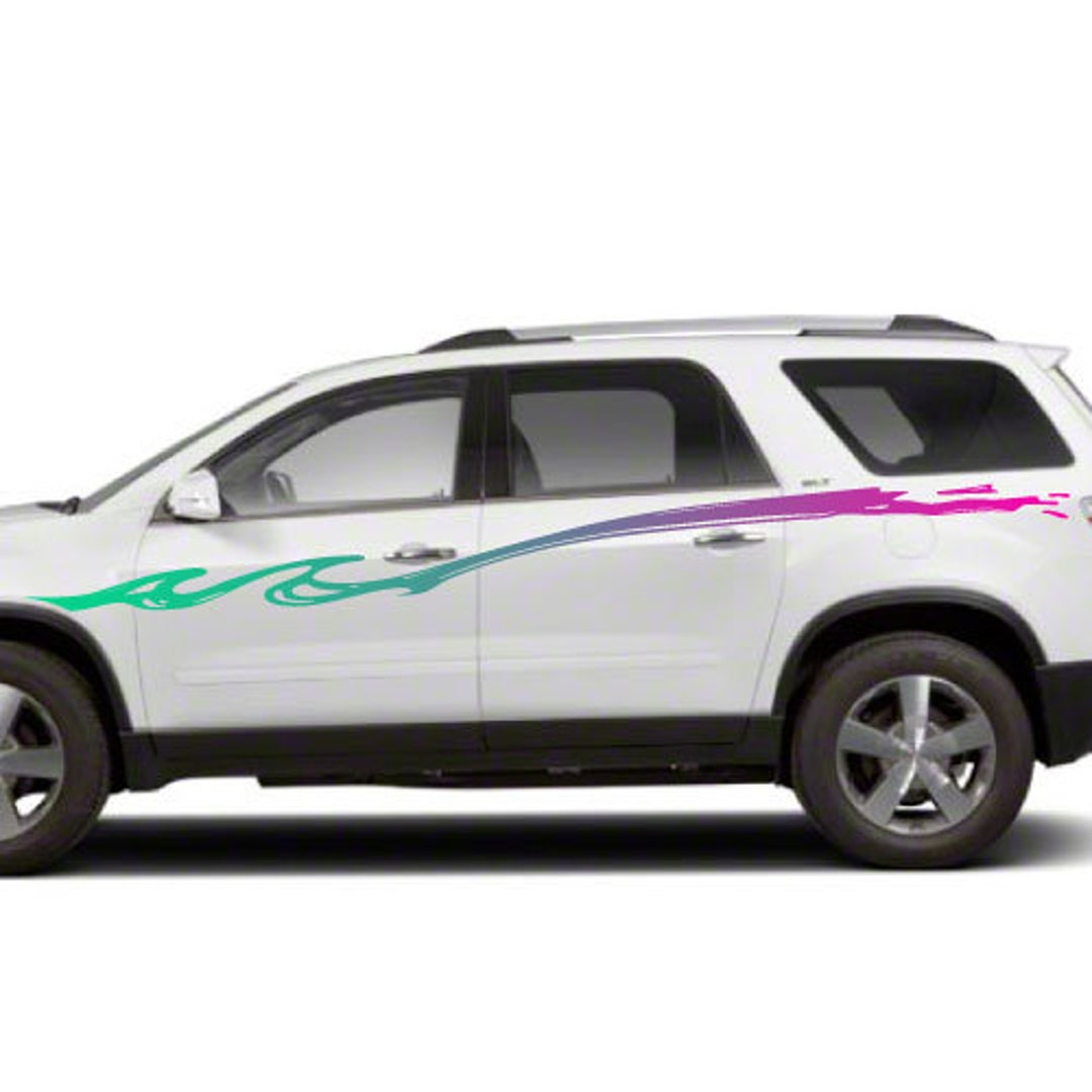 Colorful Water Splash Splatter Mud Grunge Distressed Side Doors Graphic ...