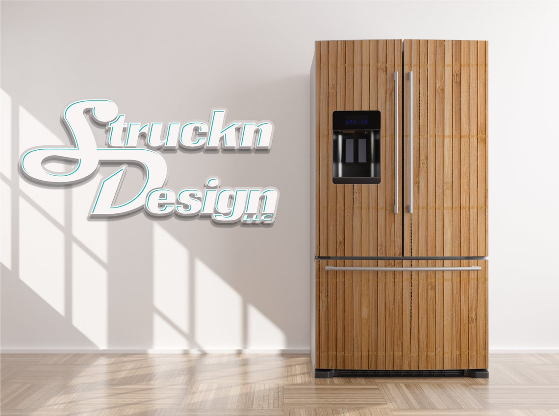 Bamboo Wood Japanese Planks Realistic Refrigerator Fridge Freezer Wrap ...