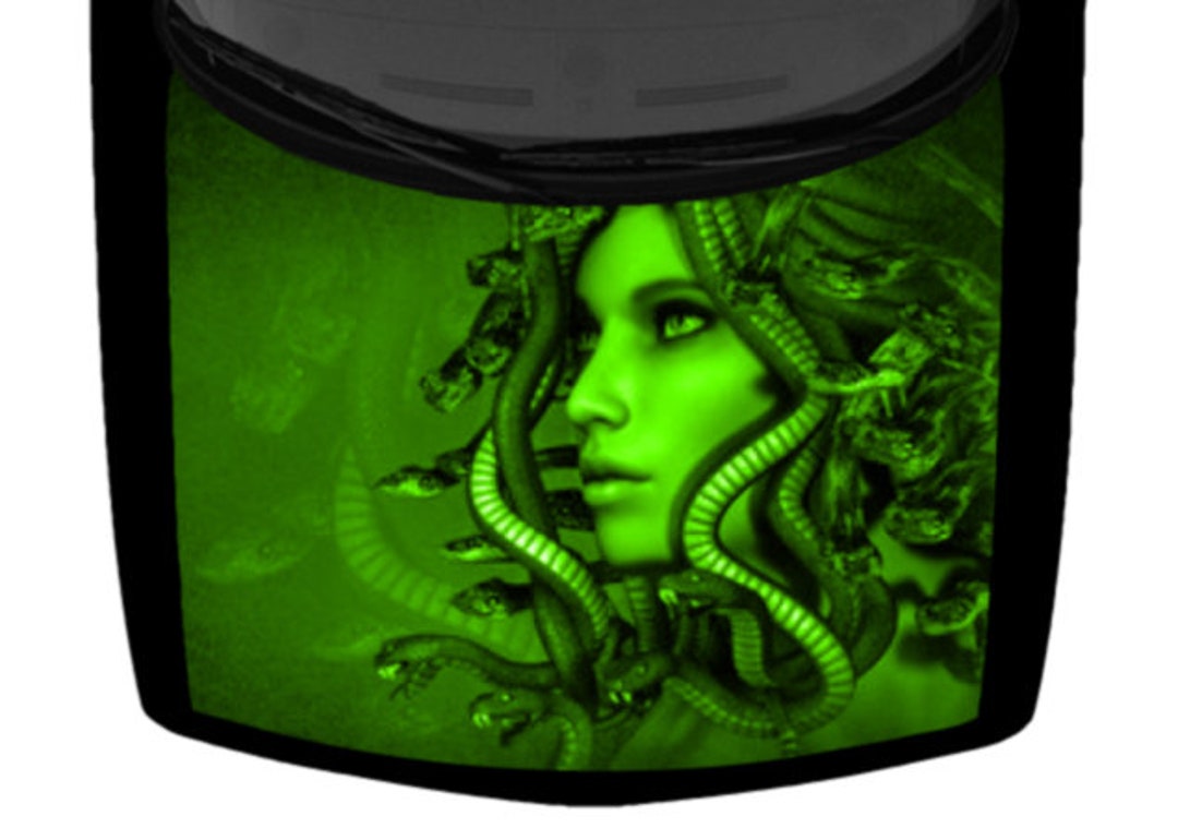 Realistic Medusa Snakes Mythology Truck Hood Wrap Vinyl Car Graphic ...