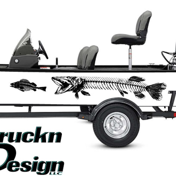 Hunting Skeleton Skull Muskellunge Musky Chasing Bass Fish - Etsy