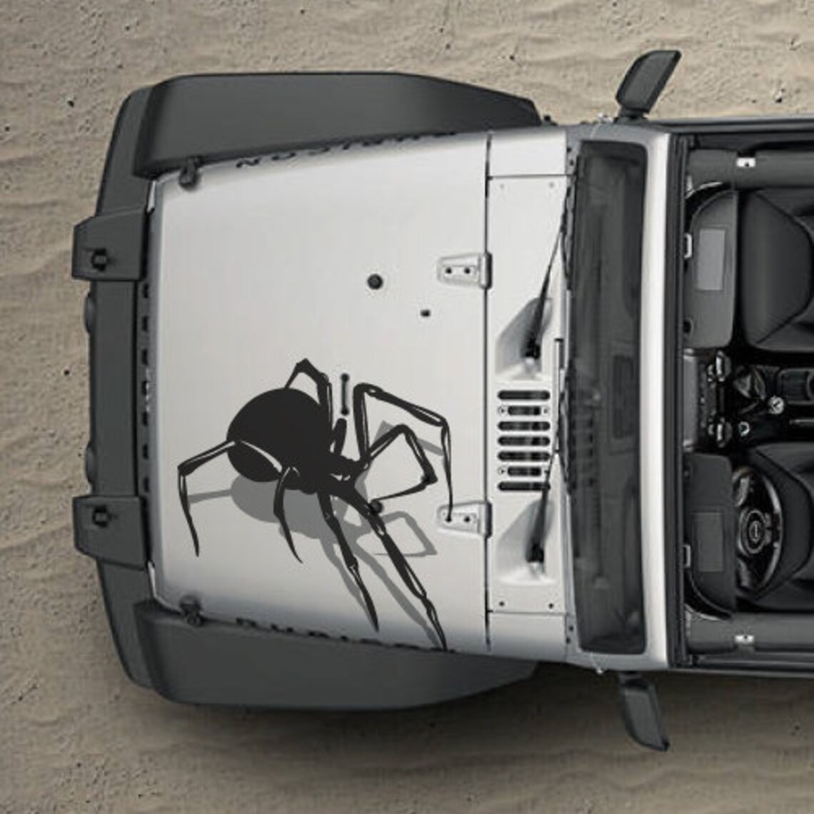 3D Spider Crawling Shadow Side Bed Hood Doors Graphic Vinyl - Etsy
