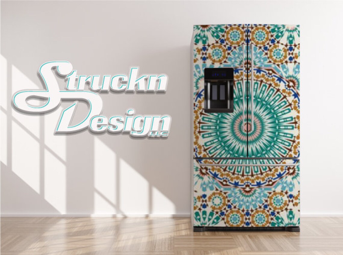 Texture Traditional Abstract Floral Morocco Refrigerator - Etsy