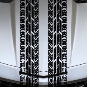 Dual Tire Tracks Stripes Vinyl Decal Hood Sticker Car Van Truck Vehicle ...