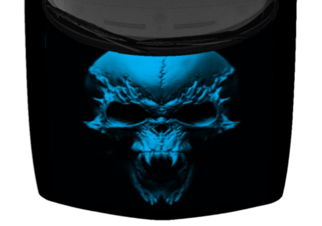 Dark Blue Dragon Skull Teeth Fierce Fangs Black Car Pickup - Etsy