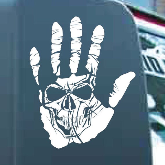 Hand Skull Wave Window Bed SUV Hood Door Graphic Vinyl Decal - Etsy