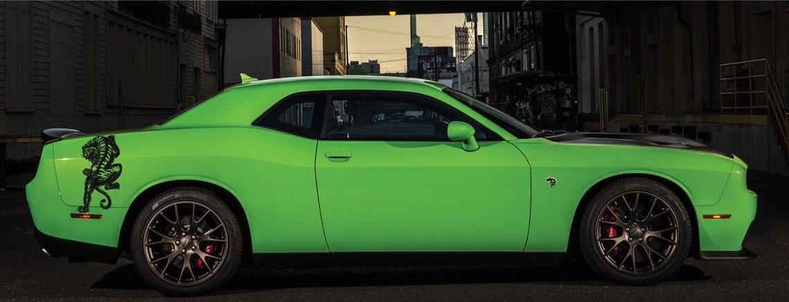 Tiger Tattoo Hellcat Bed Hood Design Grunge Classic Door - Etsy