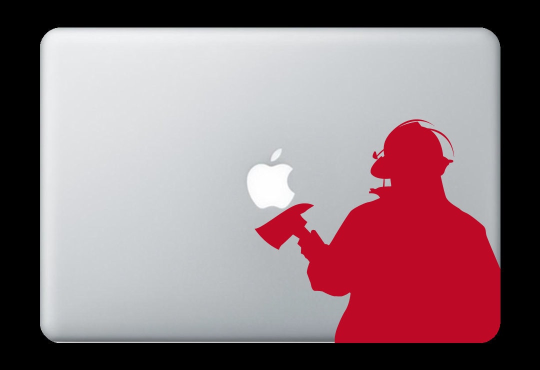 Firefighter Fireman Firewoman Fire USA Computer Laptop Vinyl Decal ...