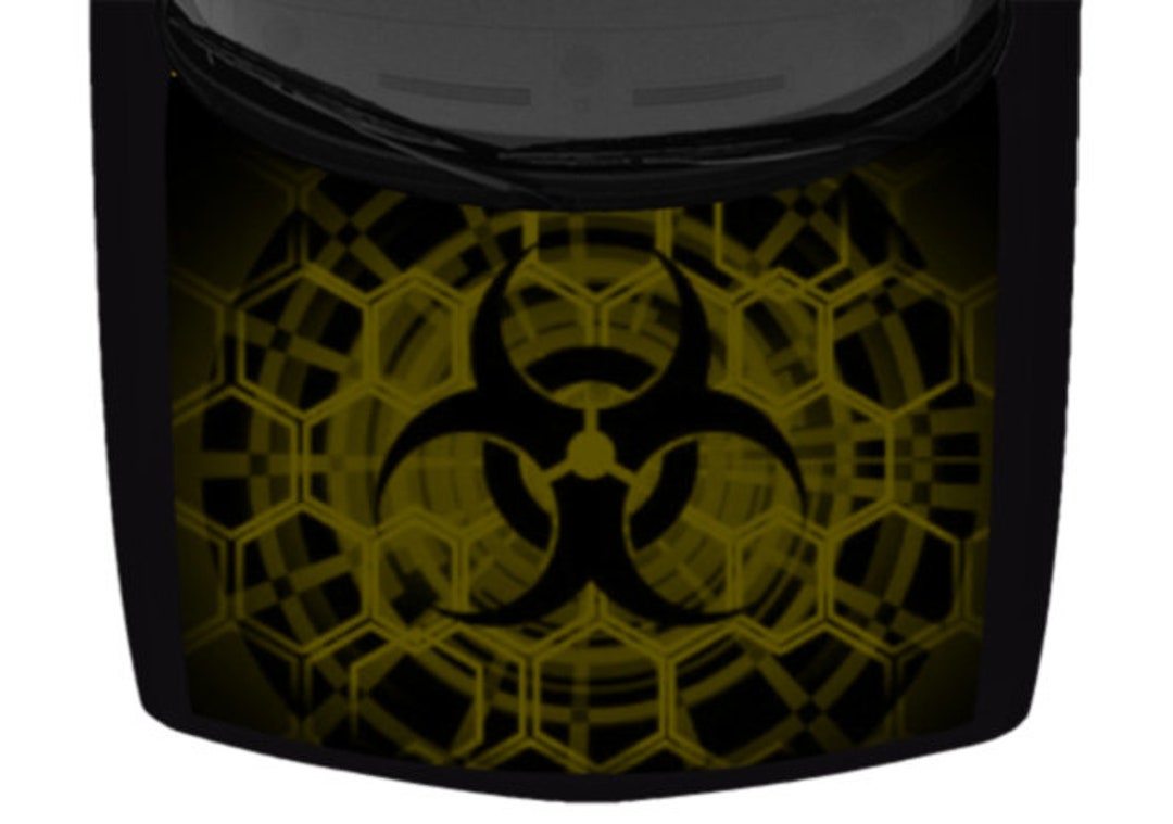 Biohazard Radioactive Hexagons Dark Yellow Abstract Pickup Truck Car ...