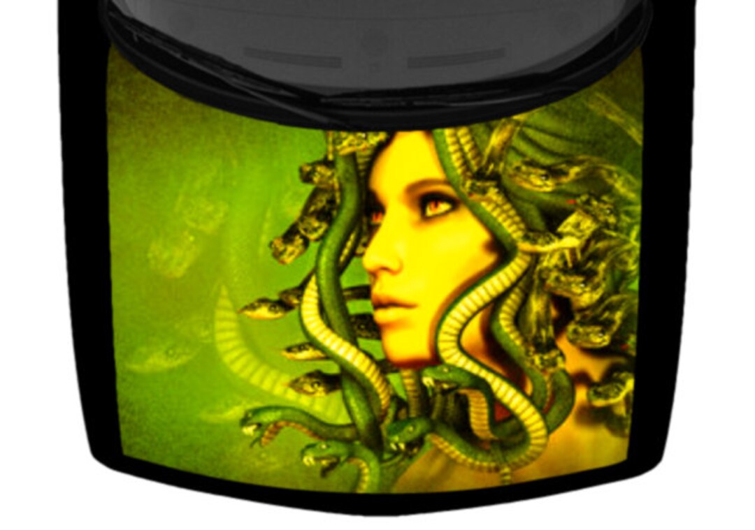 Realistic Medusa Snakes Mythology Truck Hood Wrap Vinyl Car Graphic ...