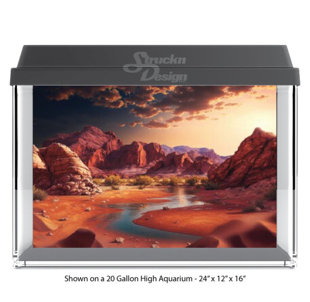 Rocky Mountains River Desert Sunset Cloudy Sky 10mil Polyester Fish ...