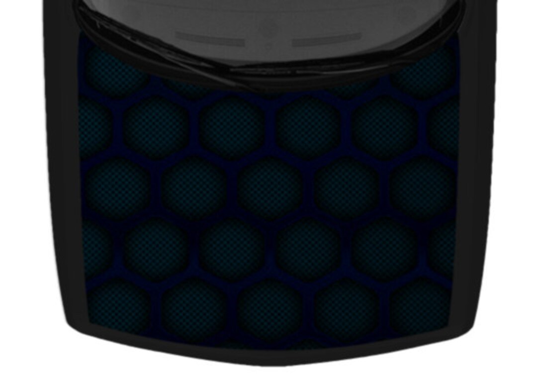 Fade Hexagon Grid Dark Blue Design Schwarz SUV Van Car Pickup Truck ...