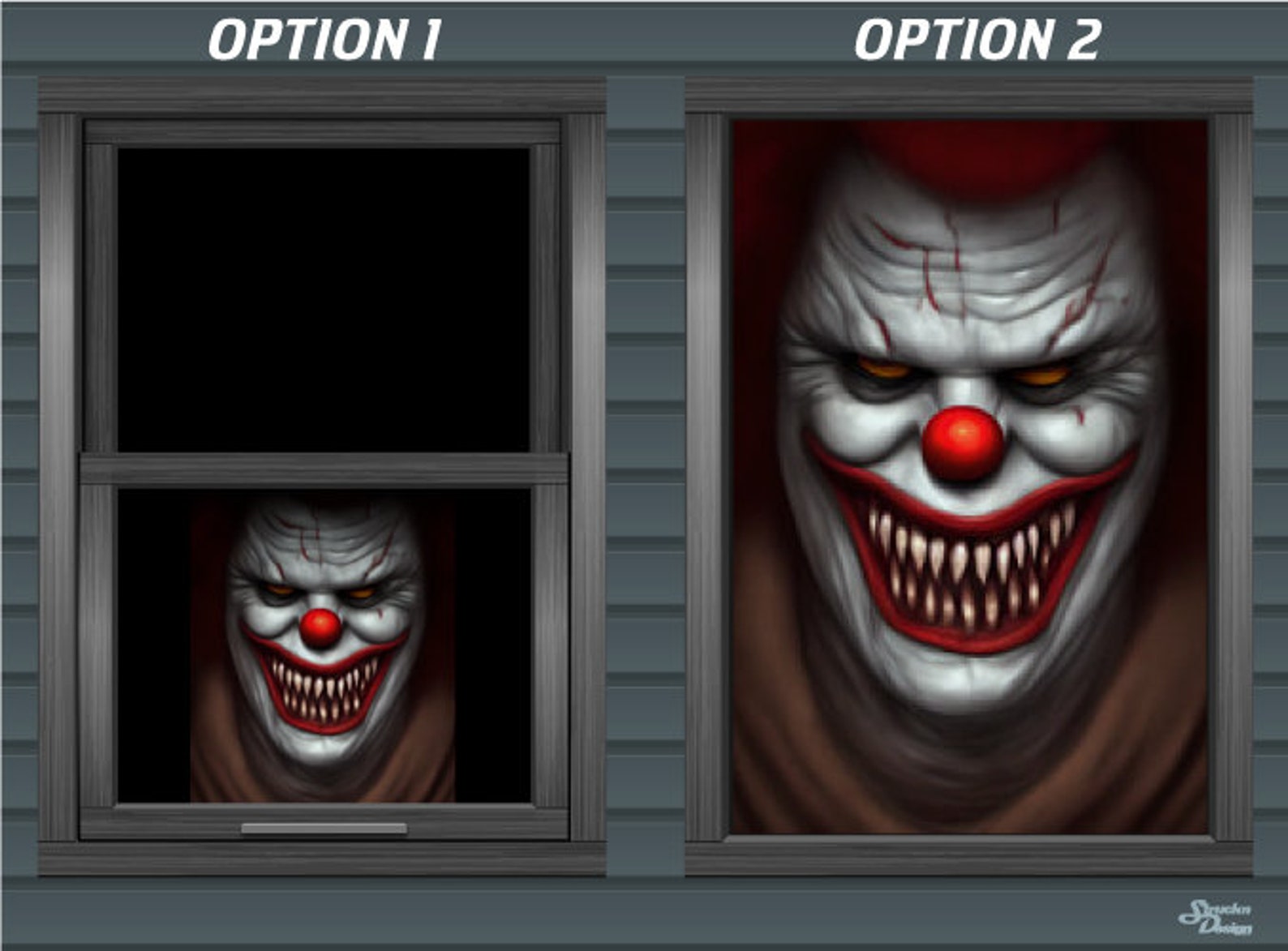 Laughing Creepy Scary Horror Clown Face Window Backlit Wall - Etsy