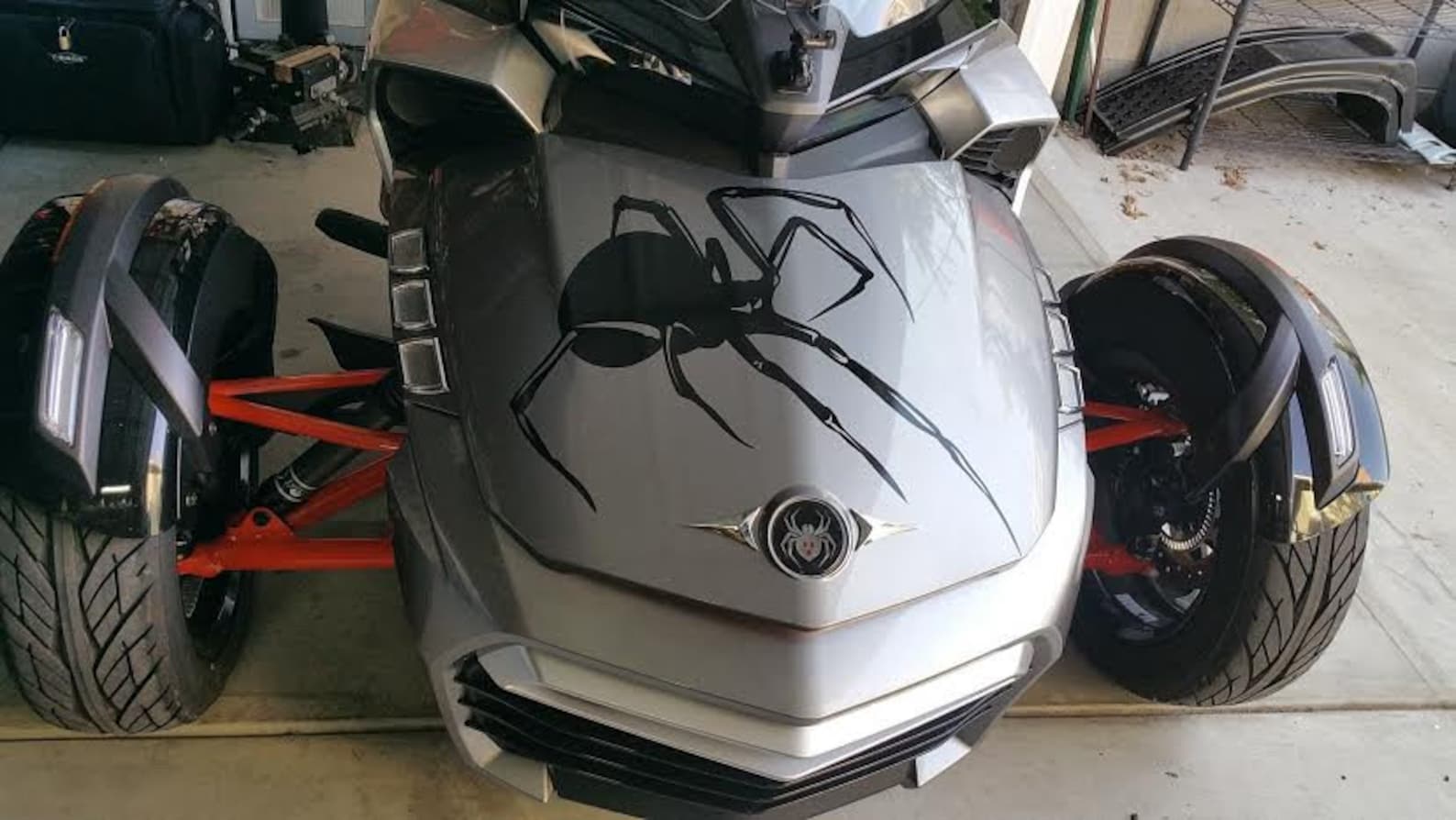 3D Spider Crawling Shadow Side Bed Hood Doors Graphic Vinyl Decal Truck ...