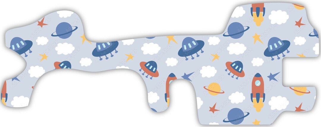 UFO Space Rocket Vinyl Wrap for Doc Band Helmet Baby Boy Girl Cranial ...