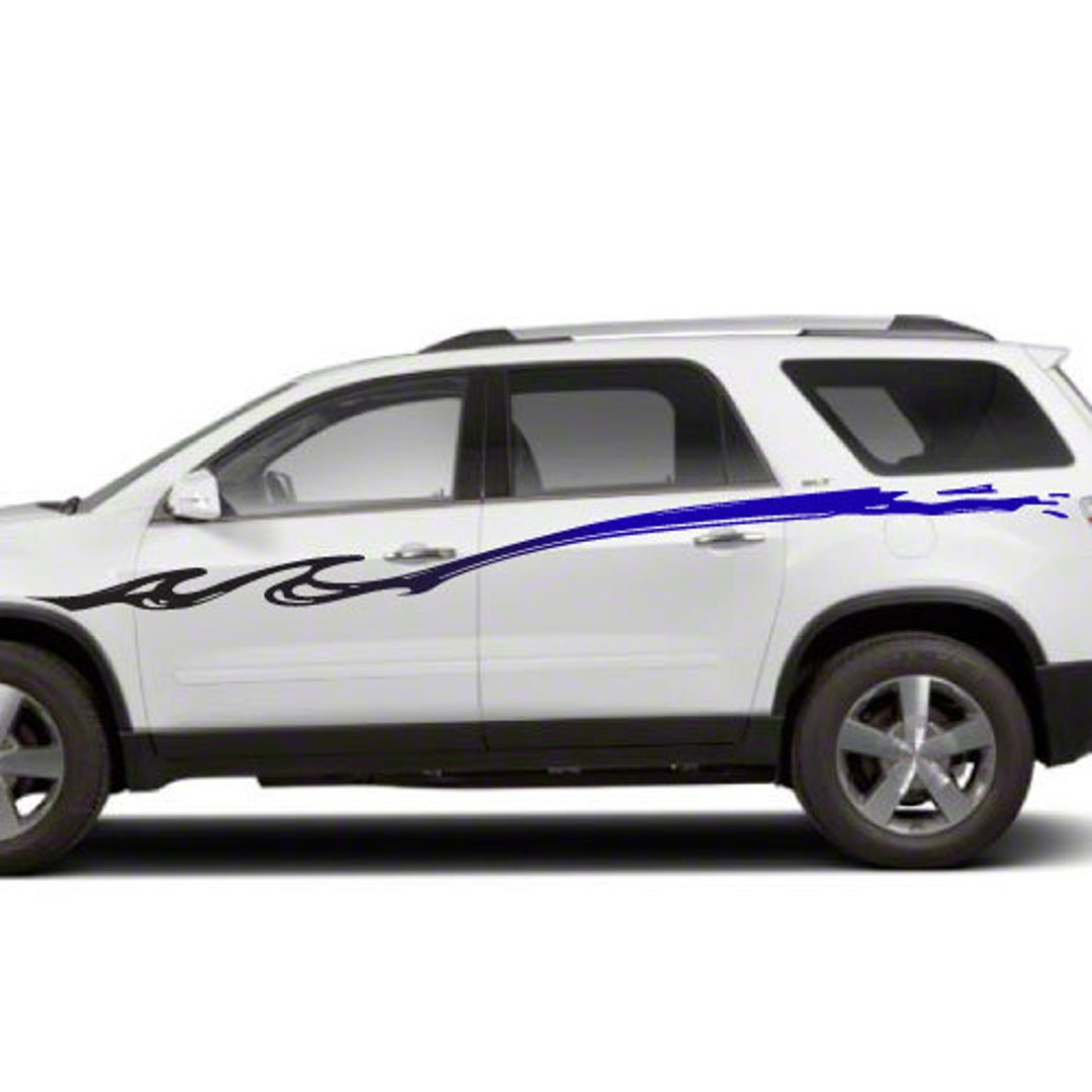 Colorful Water Splash Splatter Mud Grunge Distressed Side Doors Graphic ...